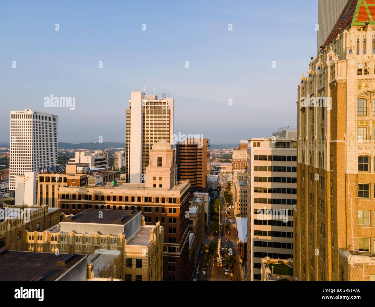 Aerial photograph of downtown Tulsa on a June morning Stock Photo - Alamy