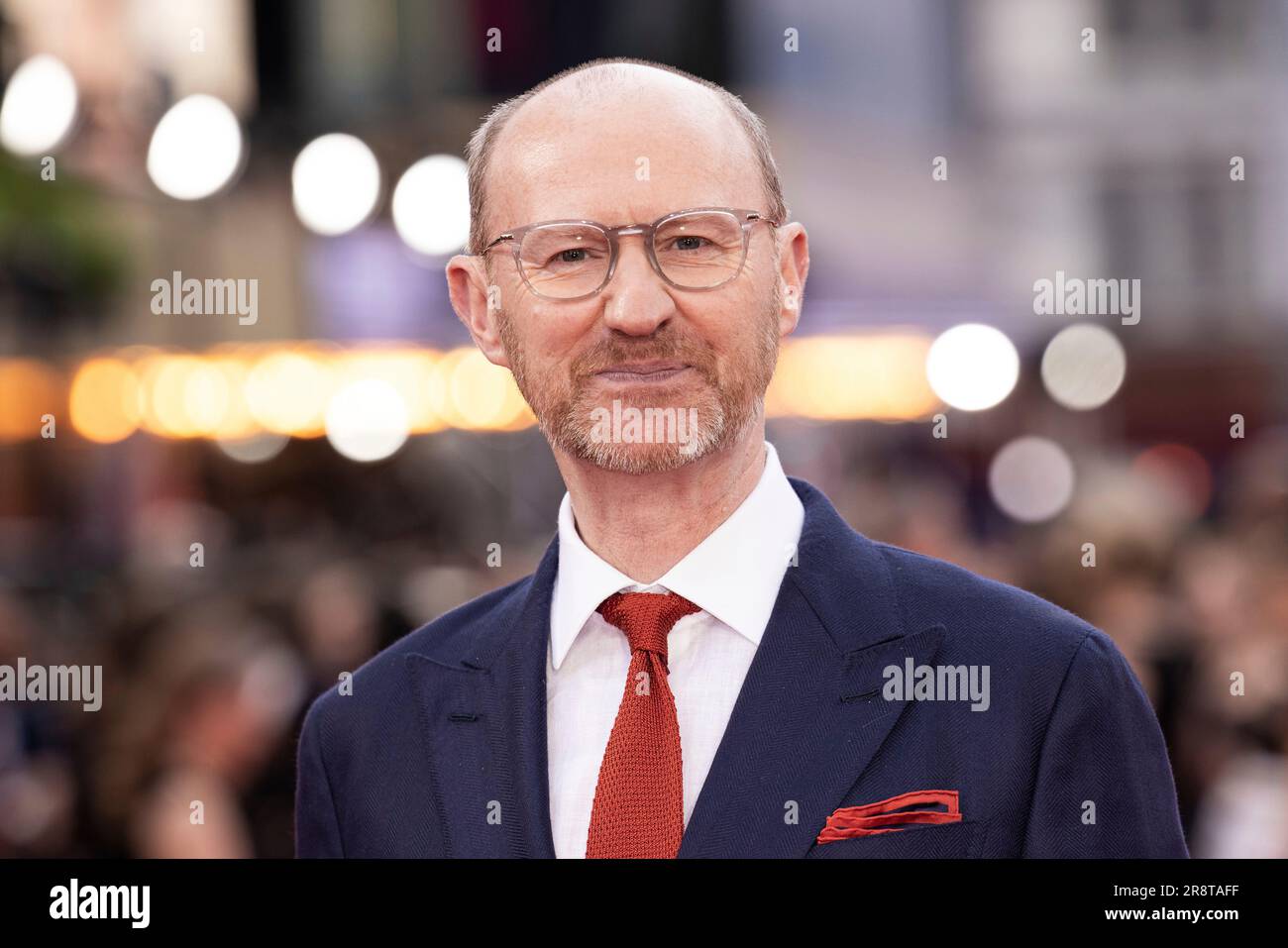 Mark Gatiss poses for photographers upon arrival at the premiere of the ...