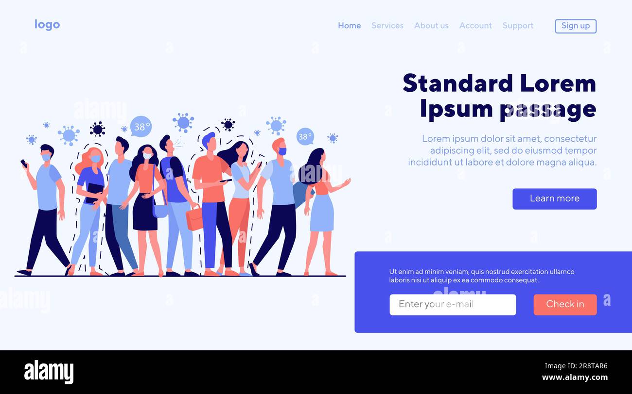 Crowd people walk wearing Stock Vector Images - Alamy