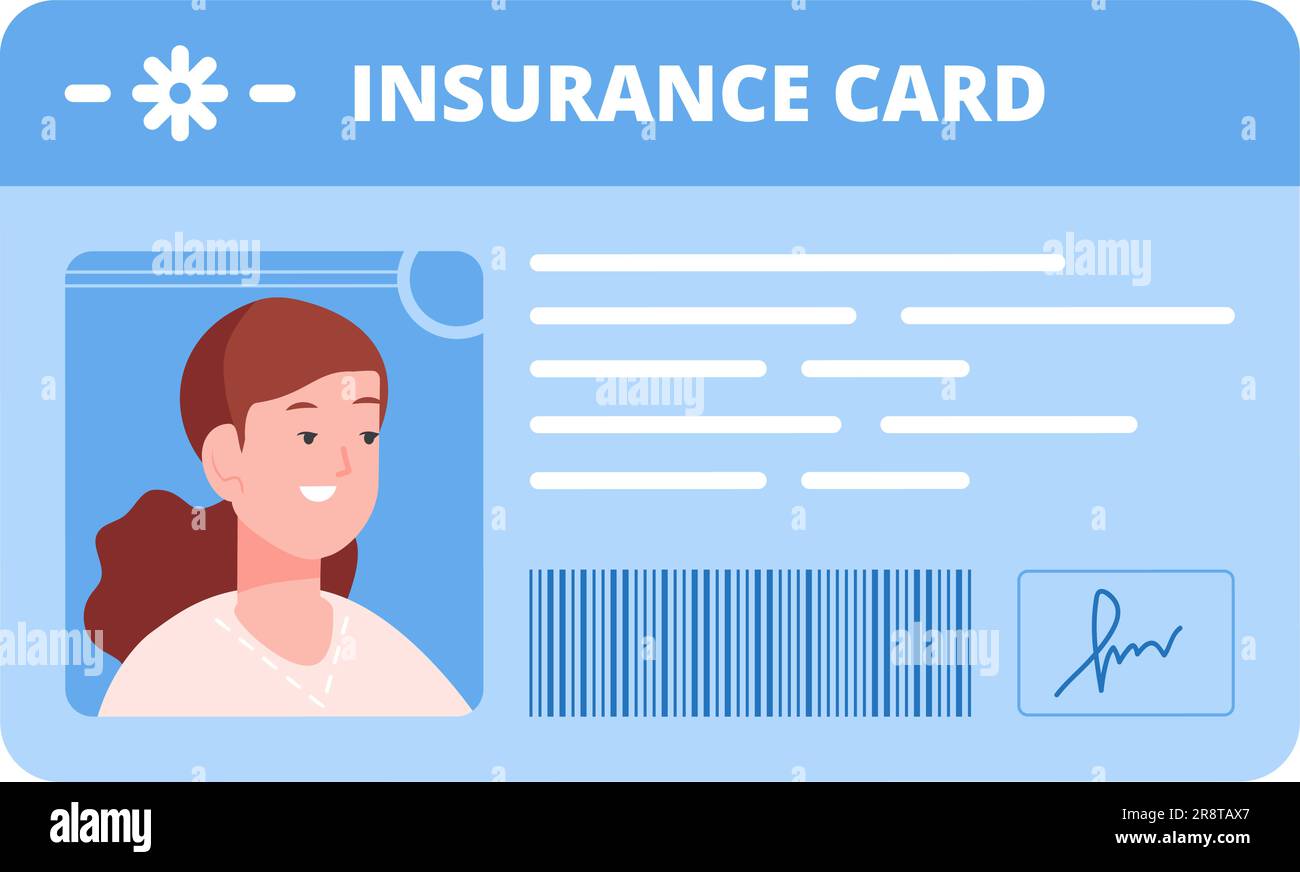 Health insurance card. European medical map patient identity for ...