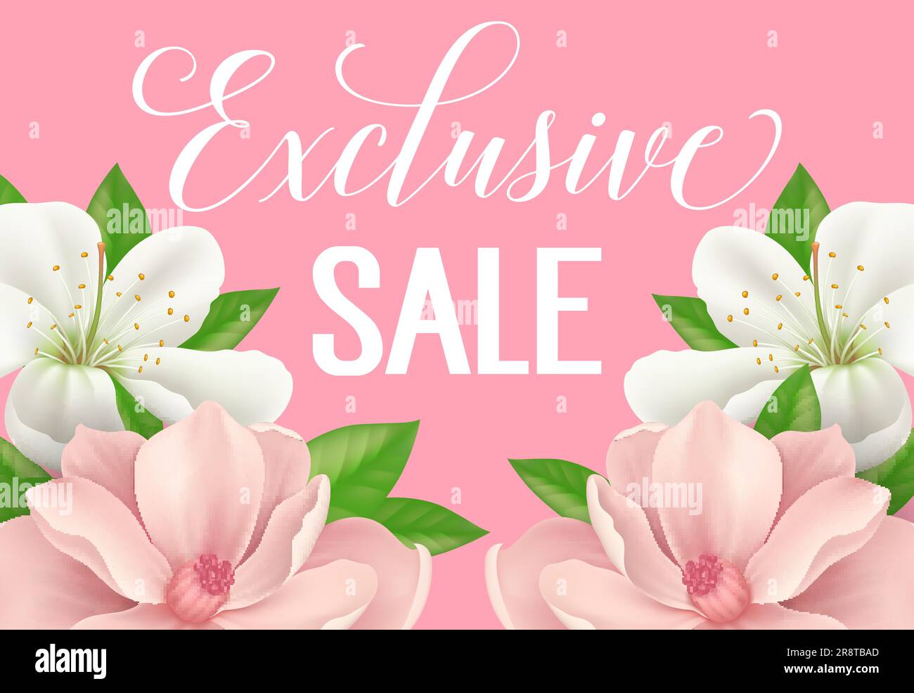 Exclusive Sale Pink Poster Design Stock Vector Image & Art - Alamy