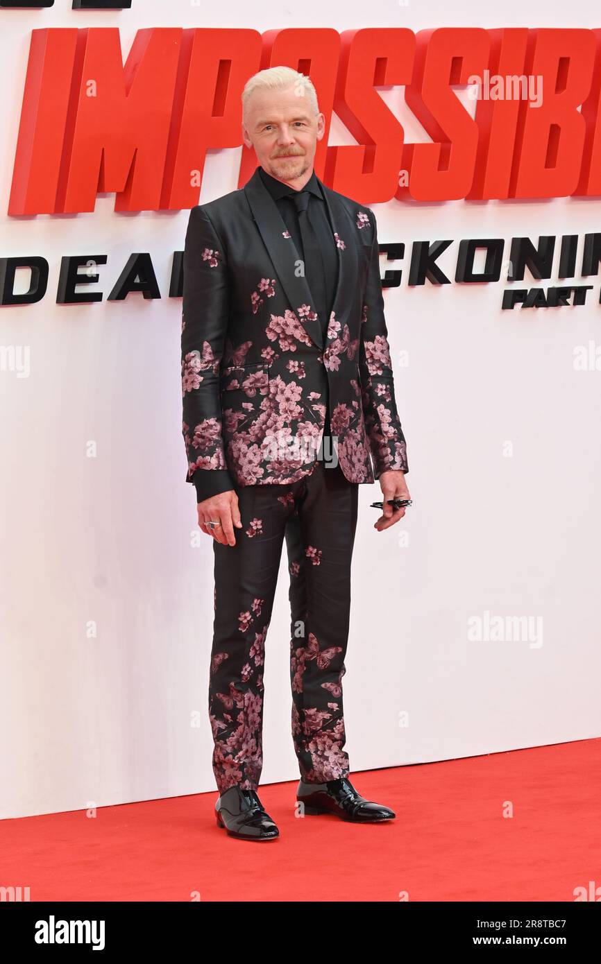 London, UK. 22nd June, 2023. Simon Pegg at UK premiere of Mission ...