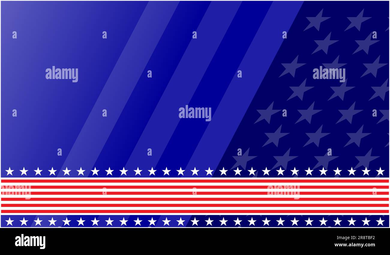 American flag symbols patriotic border frame on a blue background with ...