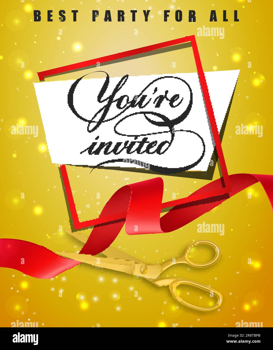 You are invited, best party for all festive poster design Stock Vector ...