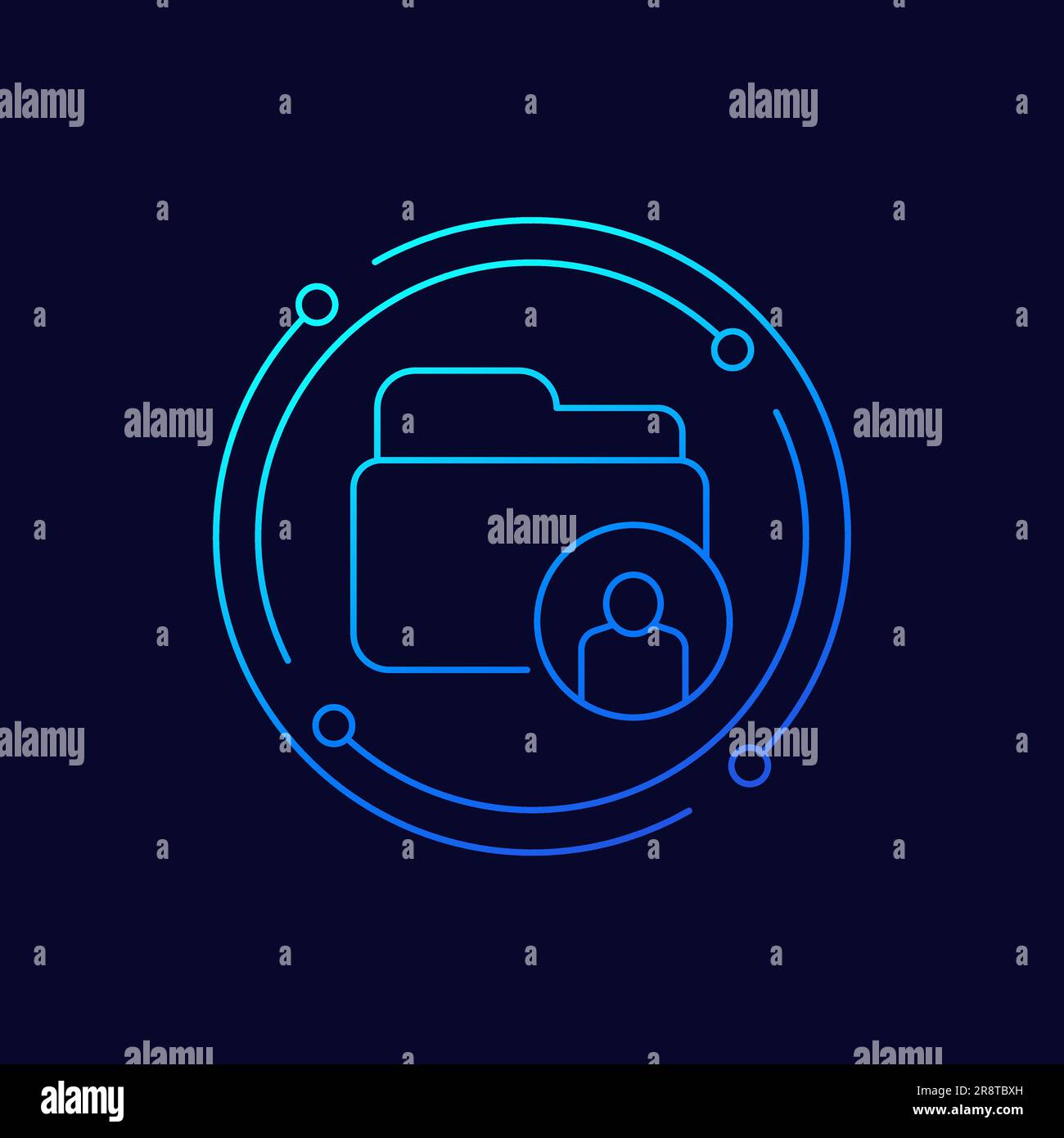 Personal Data Folder Icon Linear Design Stock Vector Image And Art Alamy
