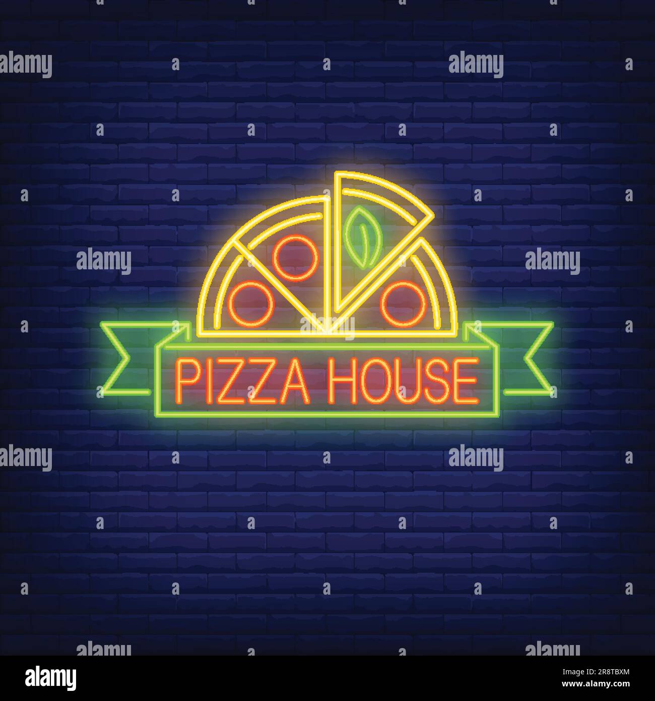 Pizza house neon sign Stock Vector Image & Art - Alamy