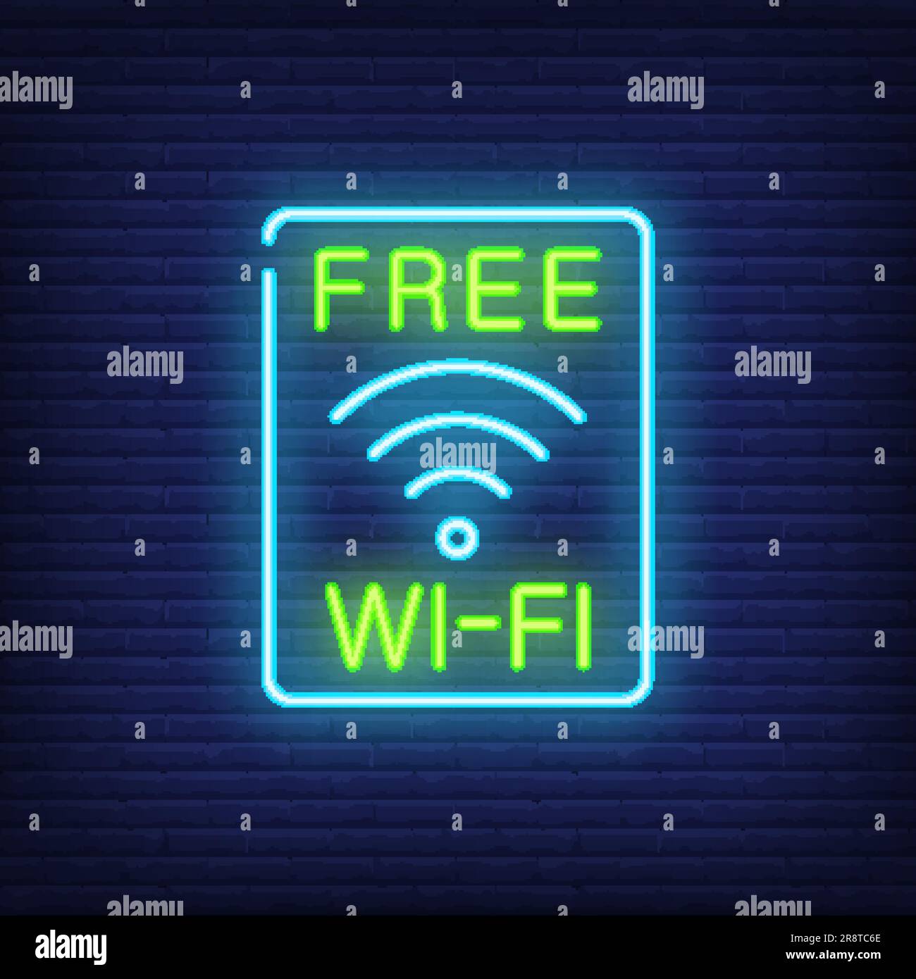 Free wi-fi neon sign Stock Vector Image & Art - Alamy