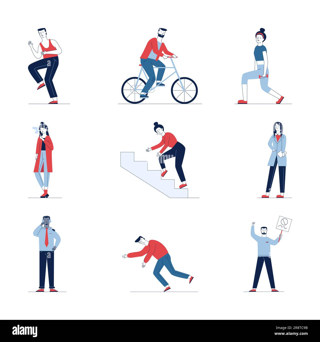 Creative set of different cartoon people Stock Vector Image & Art - Alamy