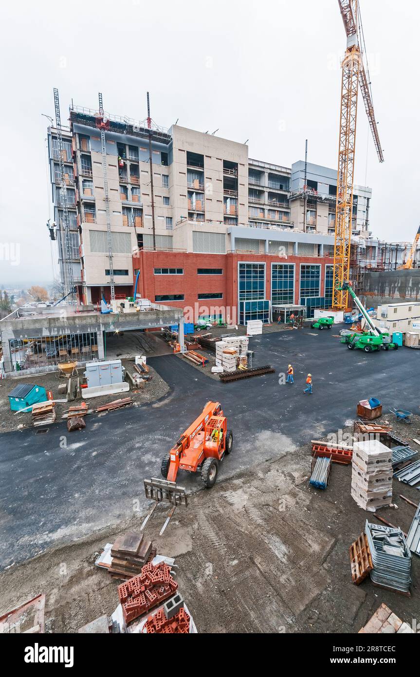 Construction of a hospital type building Stock Photo - Alamy
