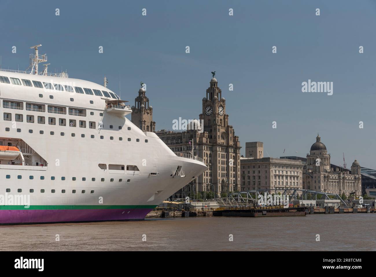 Liverpool England UK. 2023. Cruise ship alongside in the Port of ...