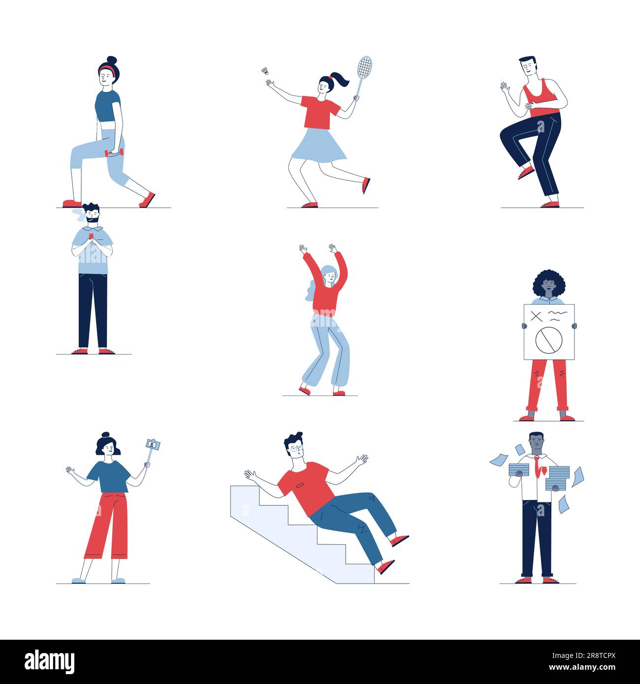 Creative set of various cartoon people Stock Vector Image & Art - Alamy