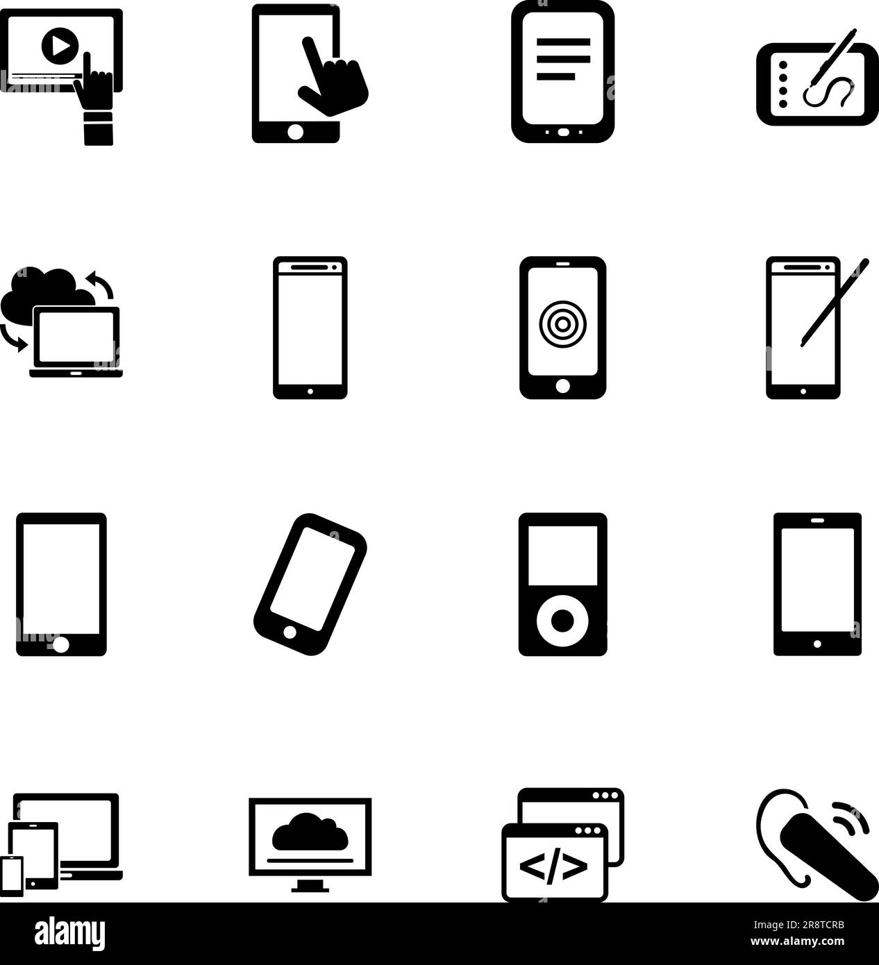 Phone icon set Stock Vector Image & Art - Alamy