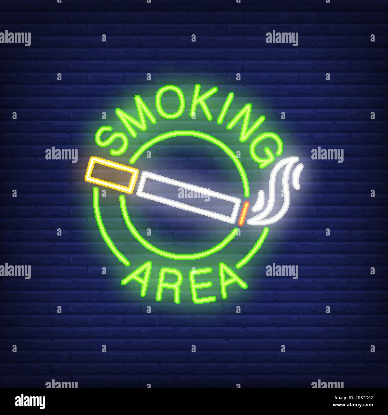 Smoking area neon sign Stock Vector Image & Art - Alamy