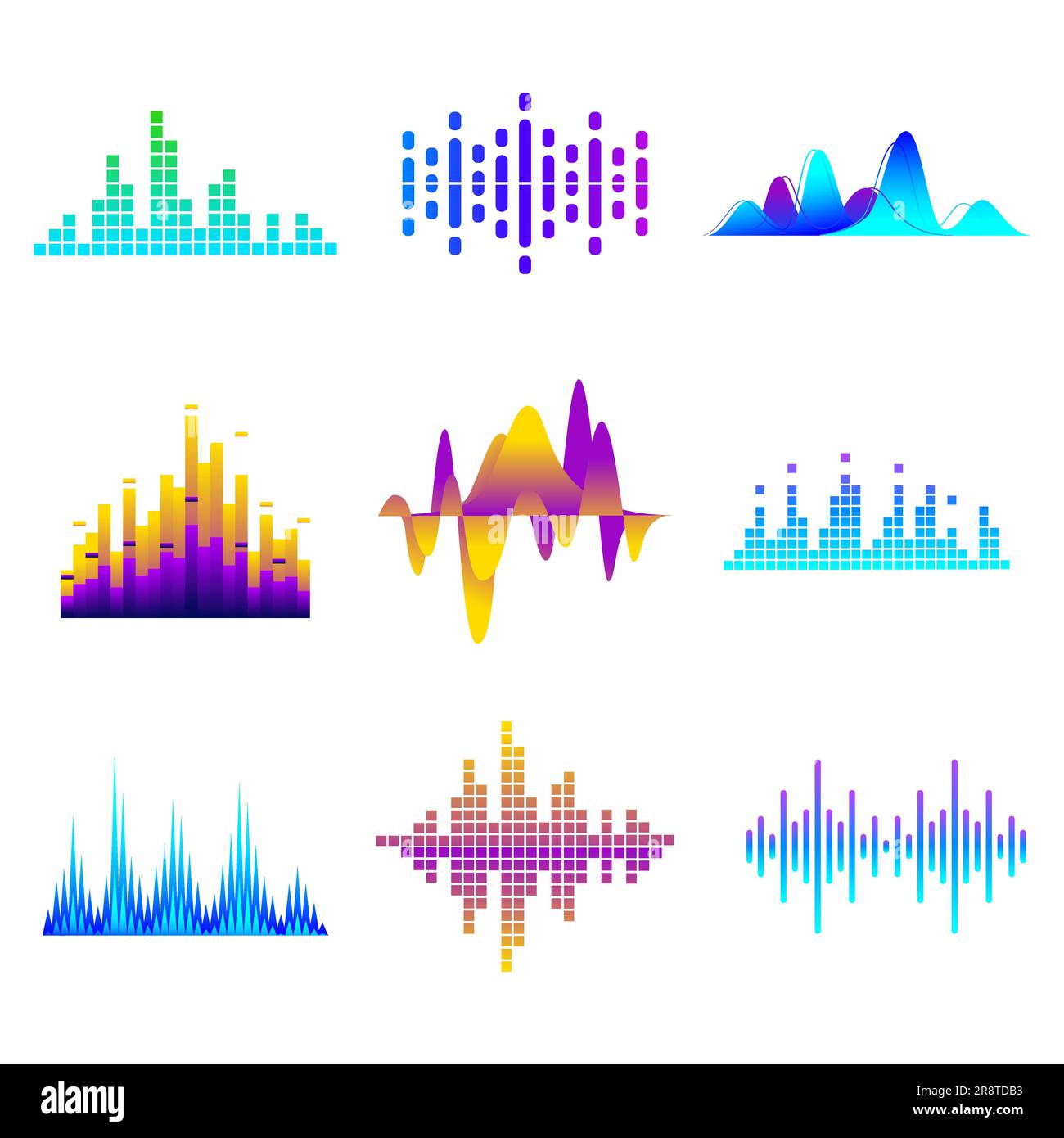 Sound waves set Stock Vector Image & Art - Alamy