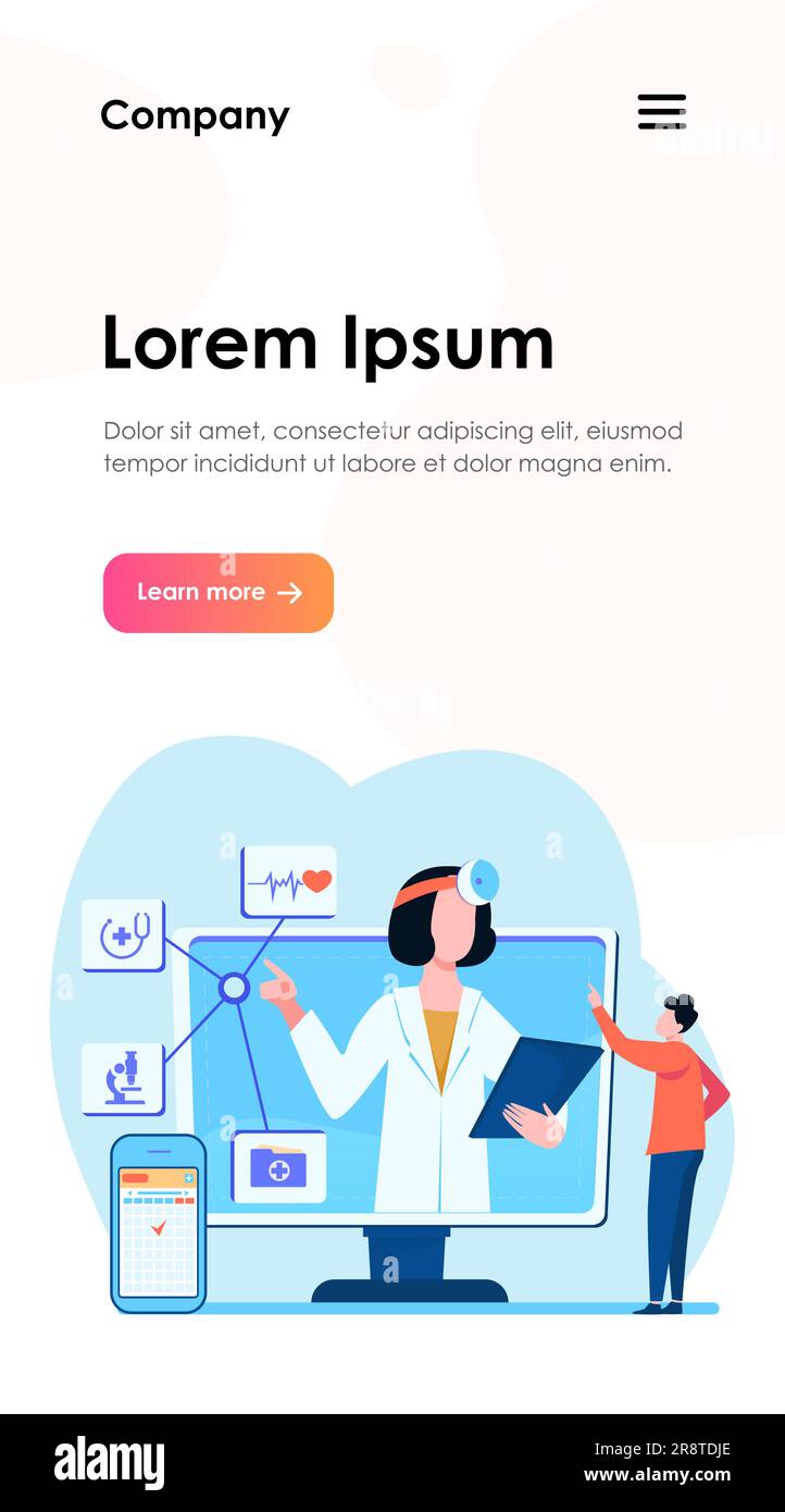 Online medical assistance vector illustration Stock Vector Image & Art ...