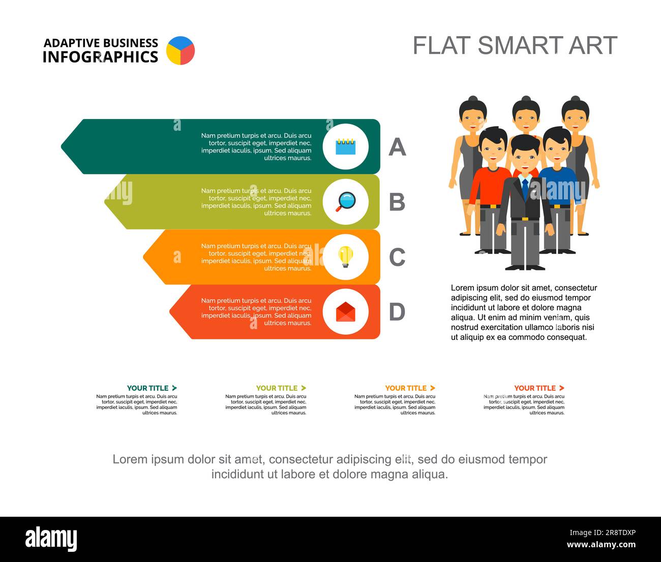 Four Bar Teamwork Infographic Template Stock Vector Image & Art - Alamy