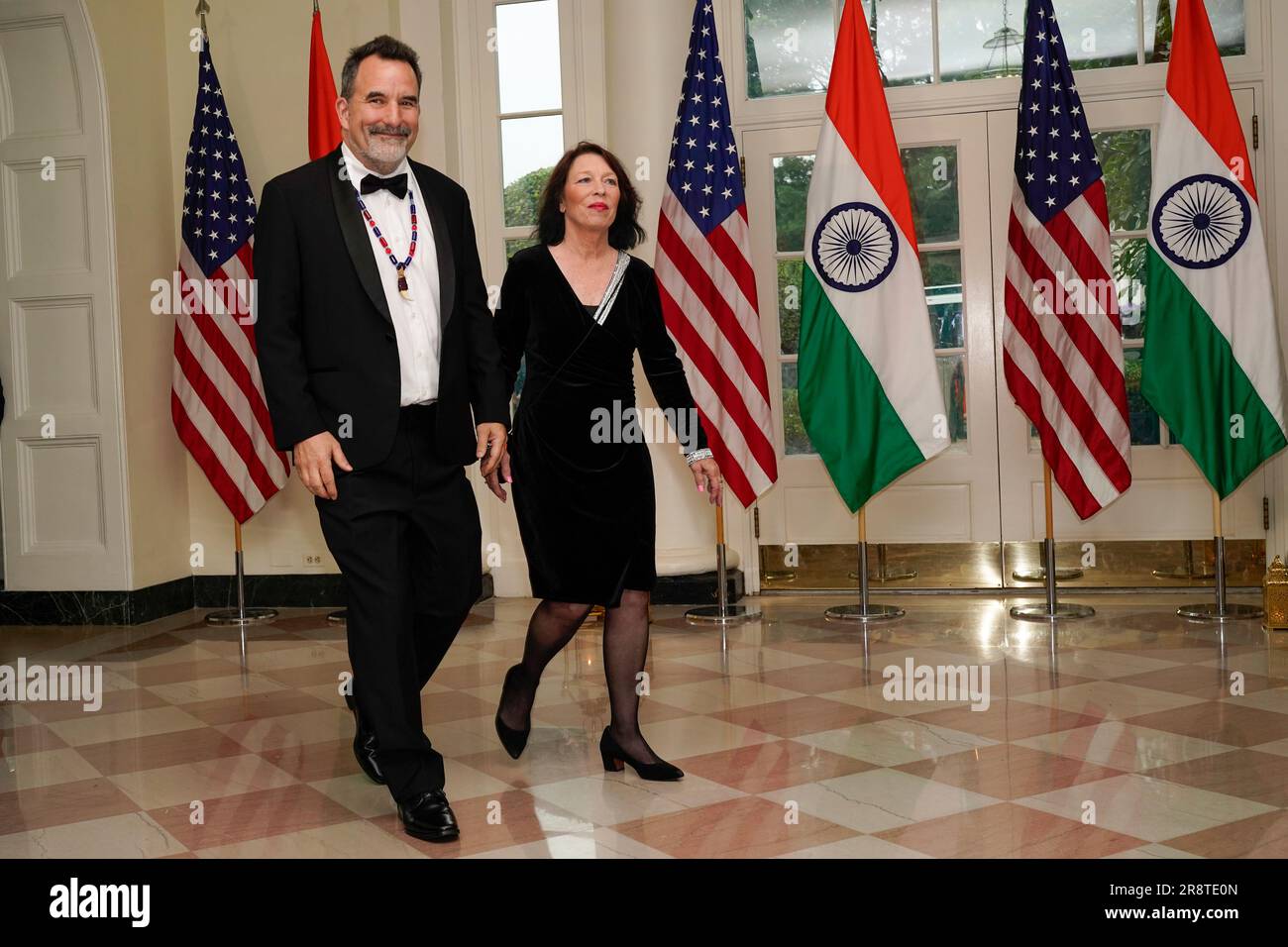 Leonard Forsman and Jana Rice arrive for the State Dinner with ...