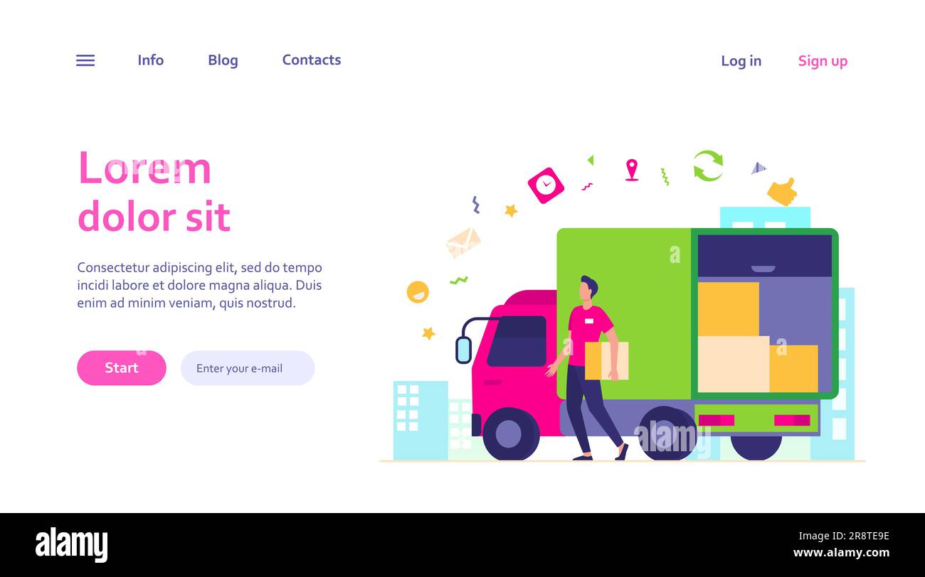 Delivering driver Cut Out Stock Images & Pictures - Alamy