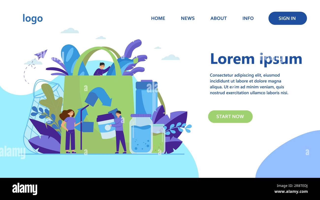 People packing organic food into eco bag Stock Vector Image & Art - Alamy