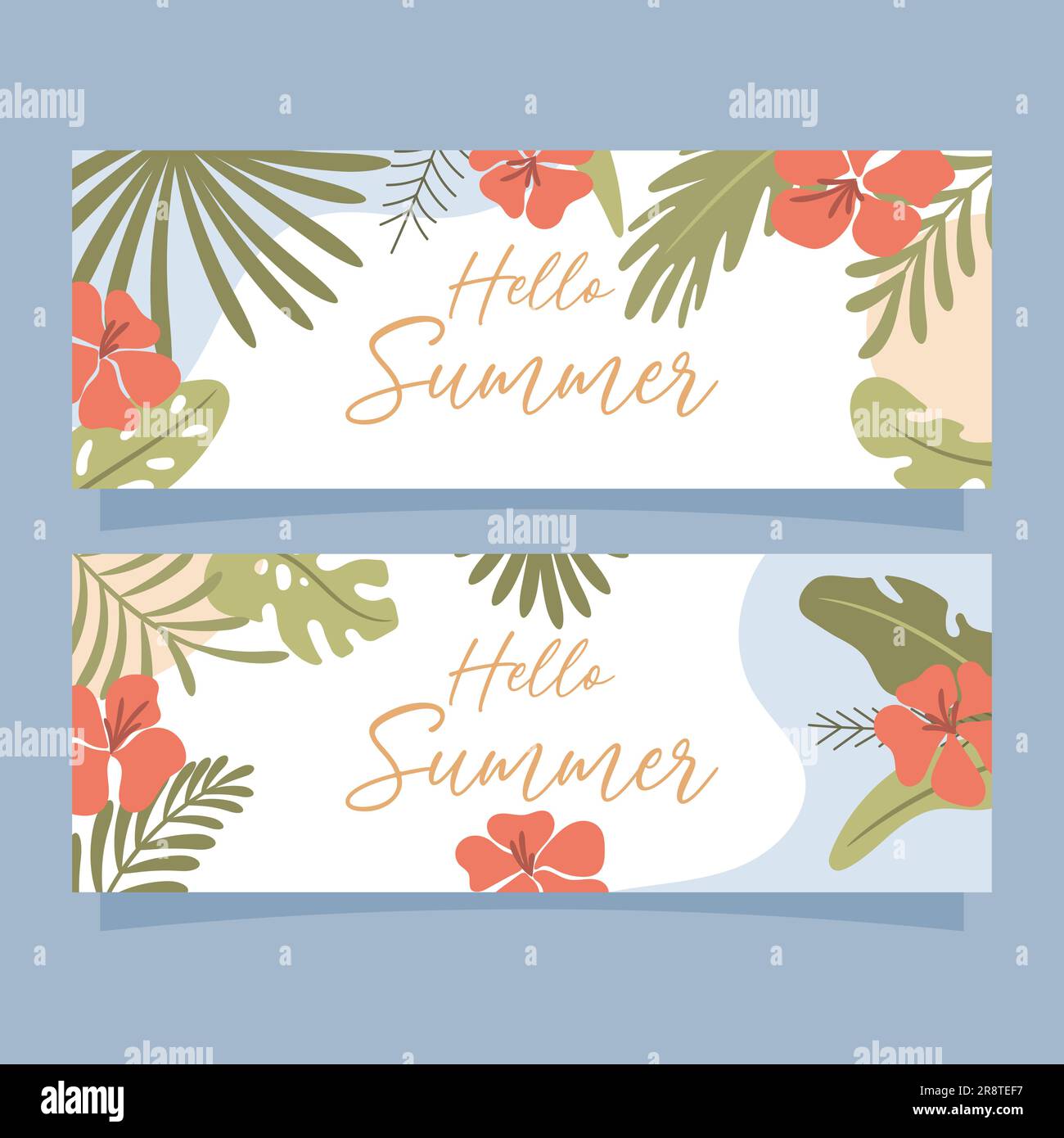 Printable flyers concept, with tropical exotic background. Vector ...