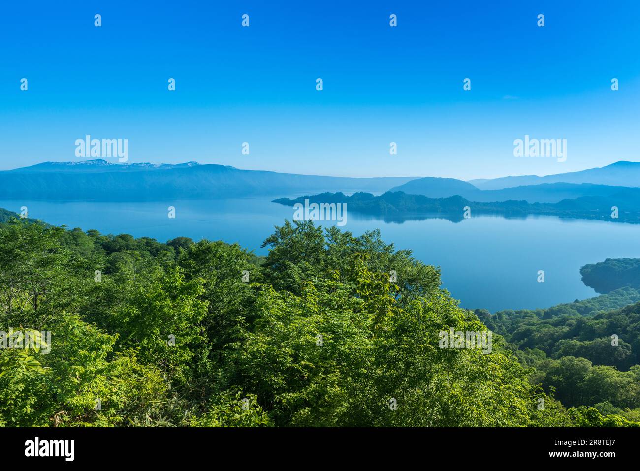 Lake Towada in early summer Stock Photo - Alamy