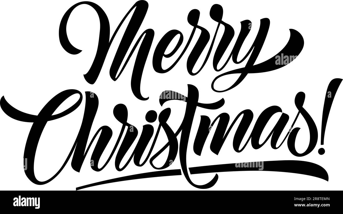 Merry christmas christmas decorative Black and White Stock Photos ...