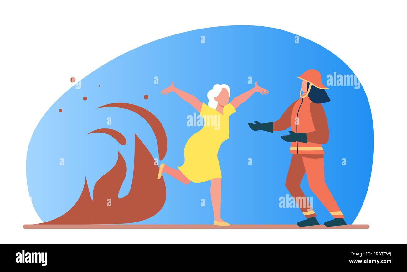 People running and fire Cut Out Stock Images & Pictures - Alamy