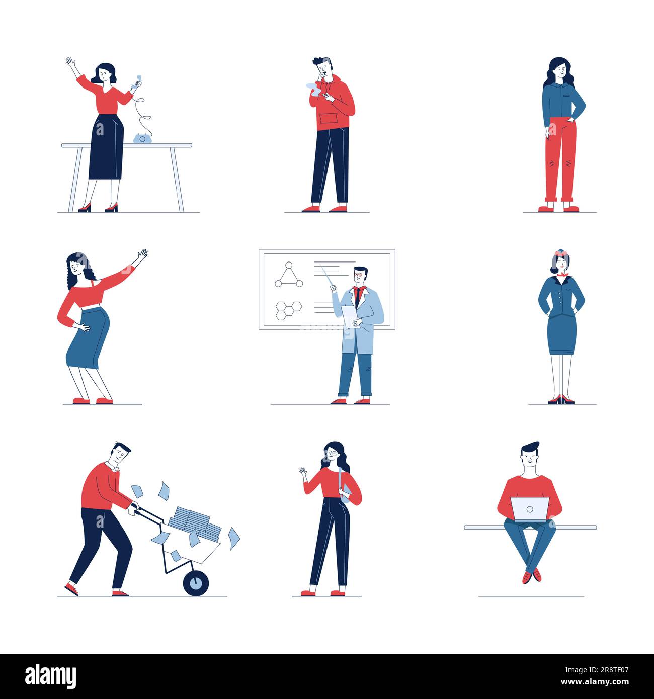 Large collection of different cartoon people Stock Vector Image & Art ...