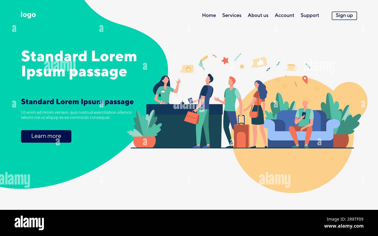 Guest welcome counter Stock Vector Images - Alamy