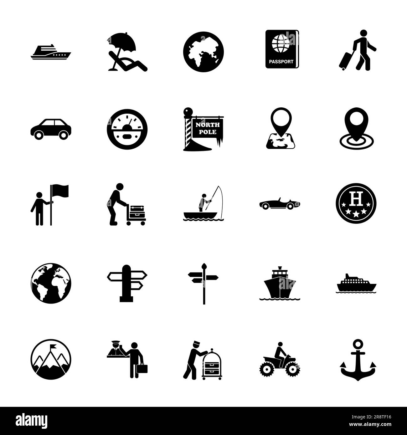 Travel icon set. Transportation and destination collection Stock Vector Image & Art - Alamy