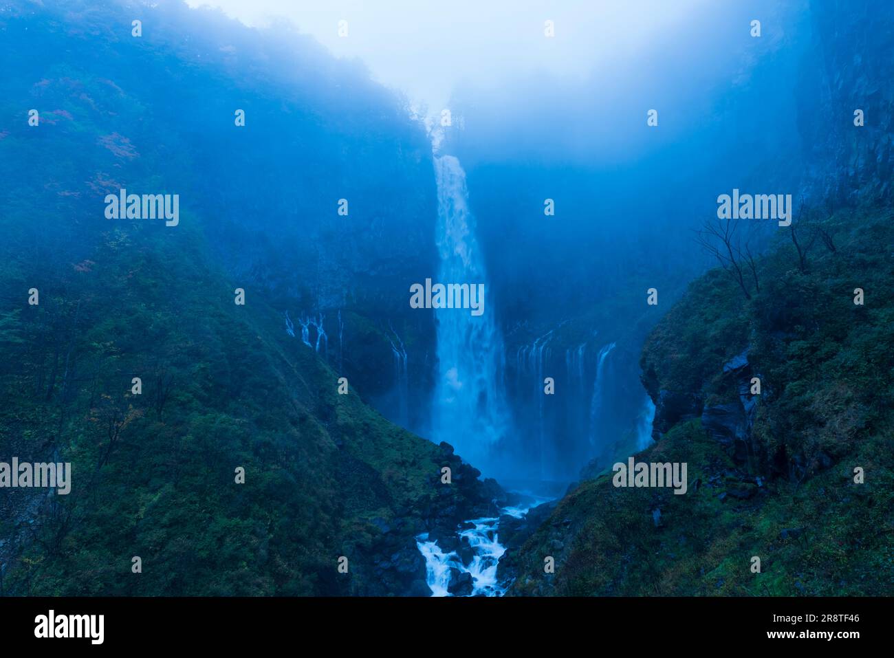 Kegon waterfall wrapped in the morning mist Stock Photo - Alamy