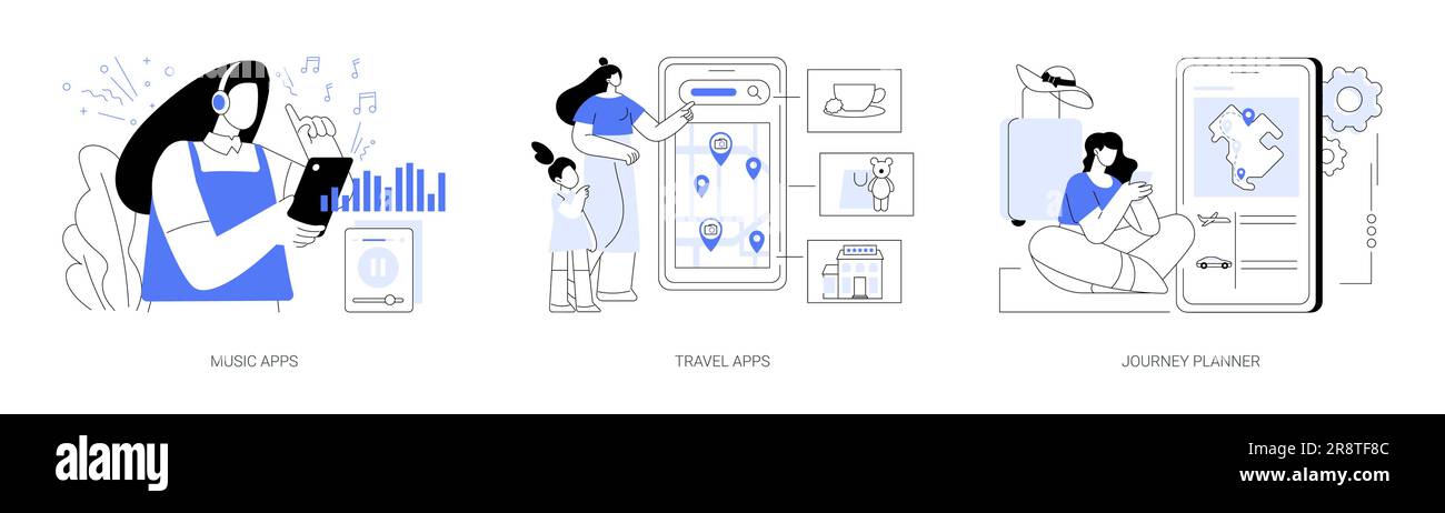 Lifestyle applications abstract concept vector illustrations Stock ...