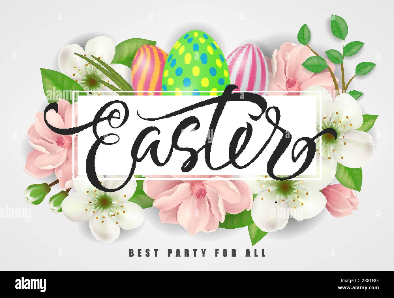 Easter Best Party for All Lettering Stock Vector Image & Art - Alamy