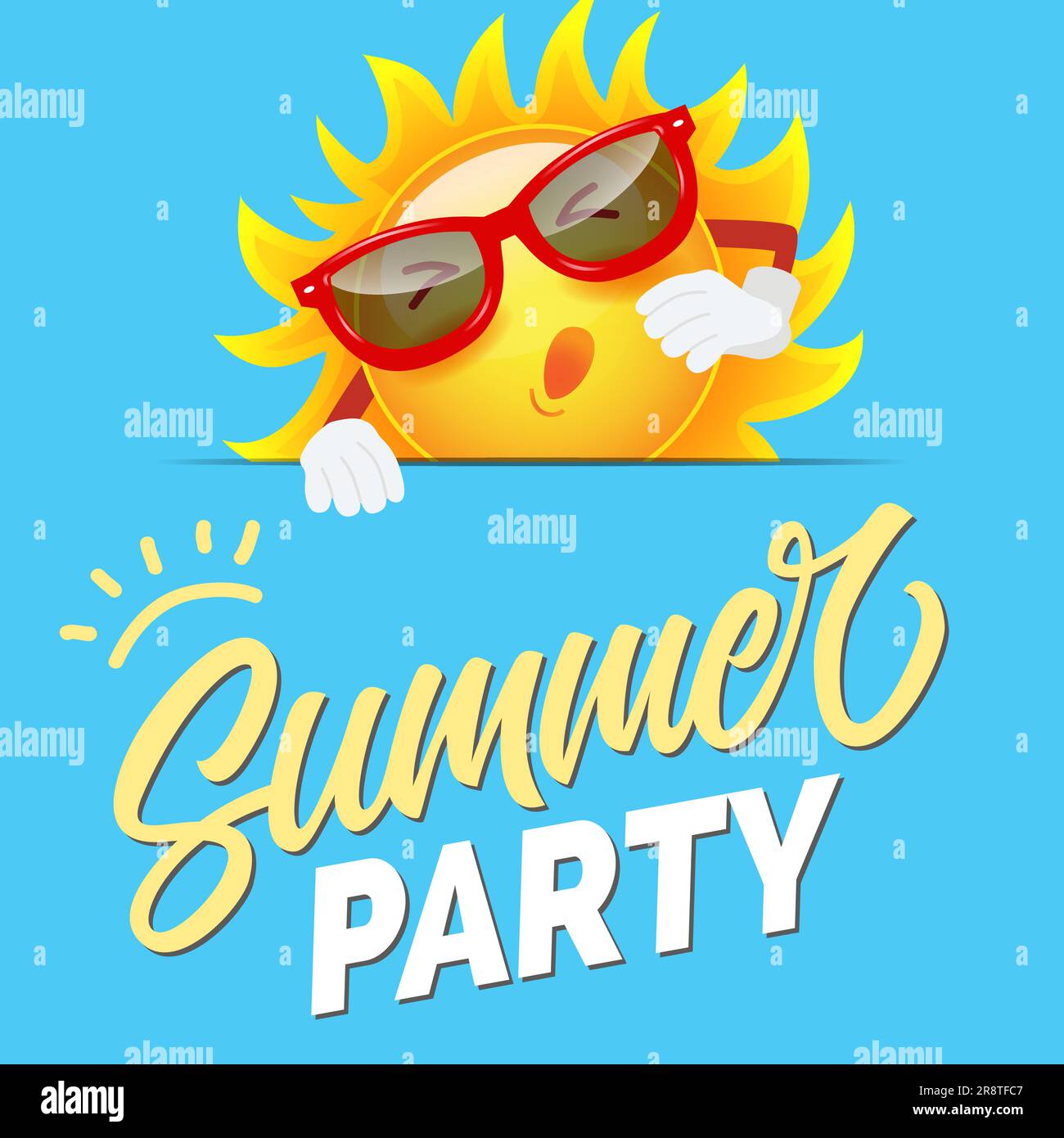 Summer party colorful invitation design Stock Vector Image & Art - Alamy