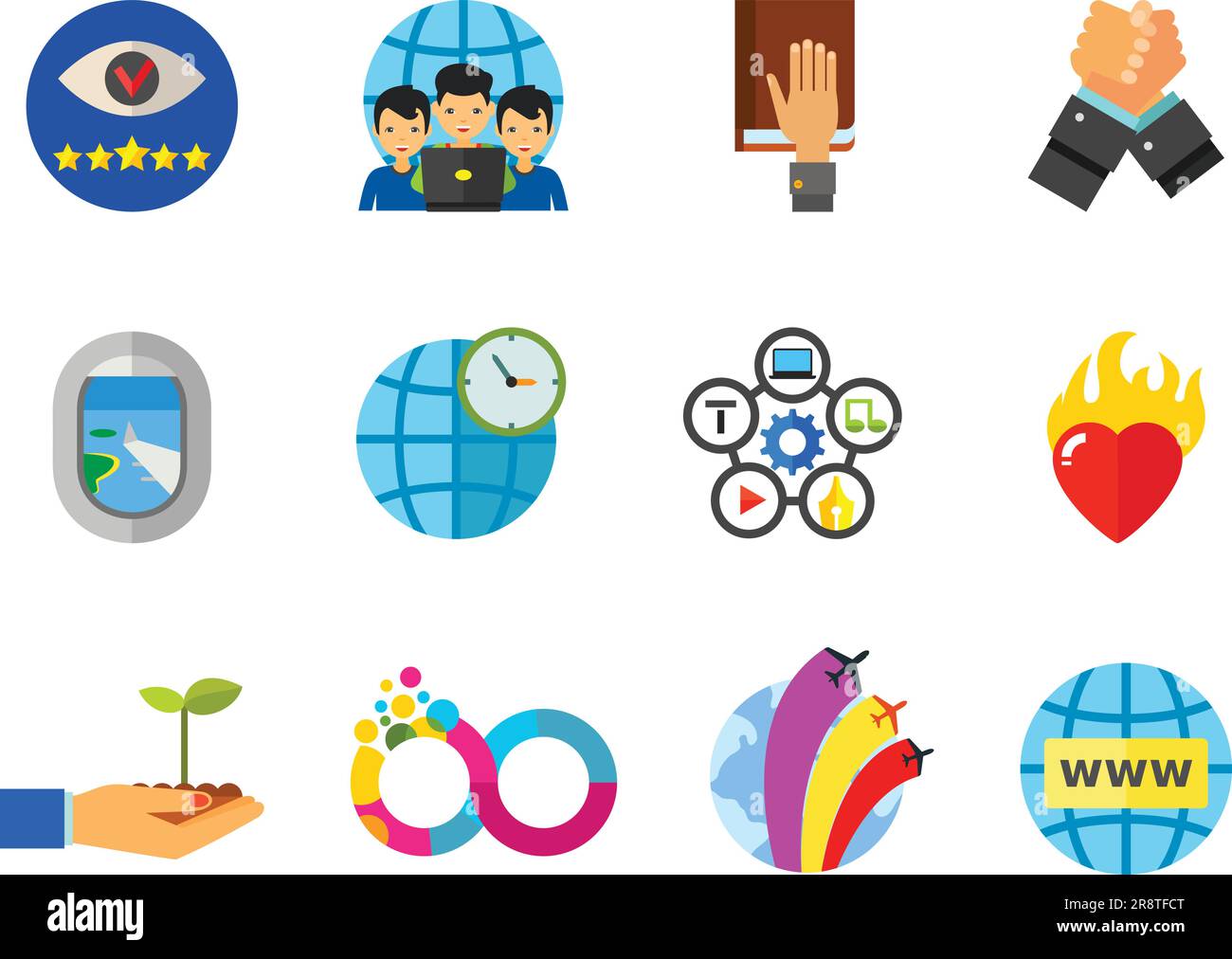 World Icon Set Stock Vector Image & Art - Alamy