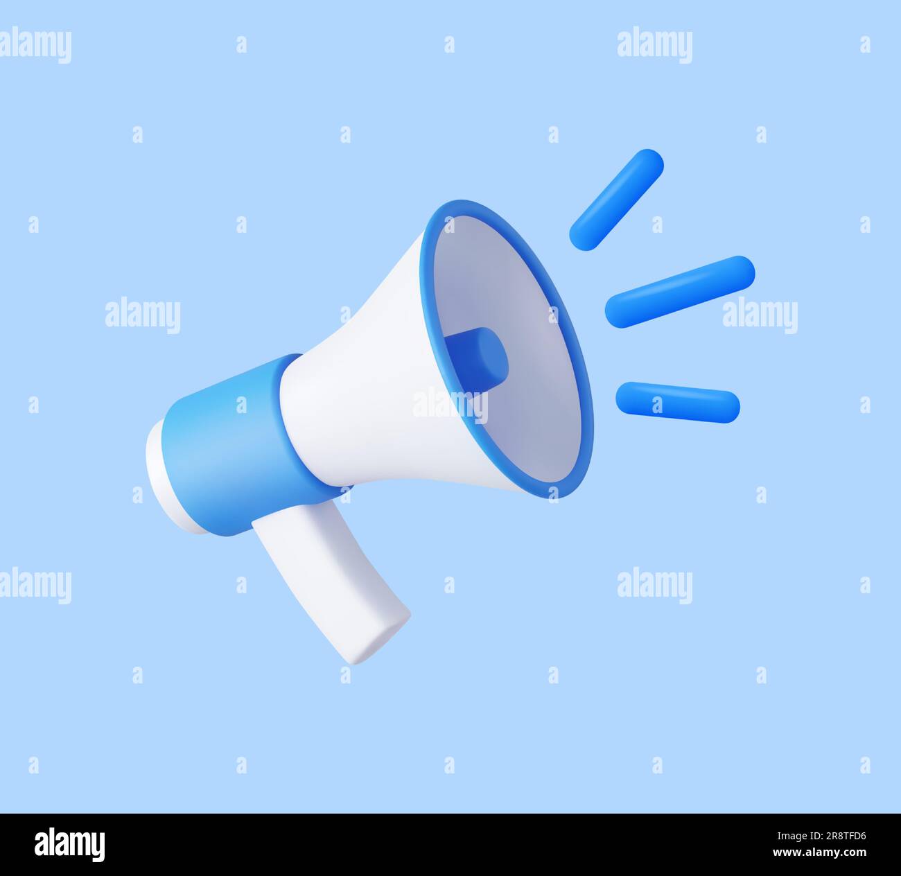 3d plastic megaphones Stock Vector Image & Art - Alamy