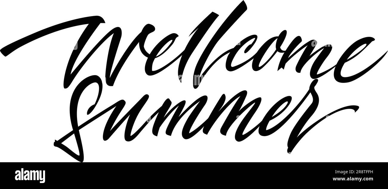 Welcome Summer Lettering Stock Vector Image & Art - Alamy