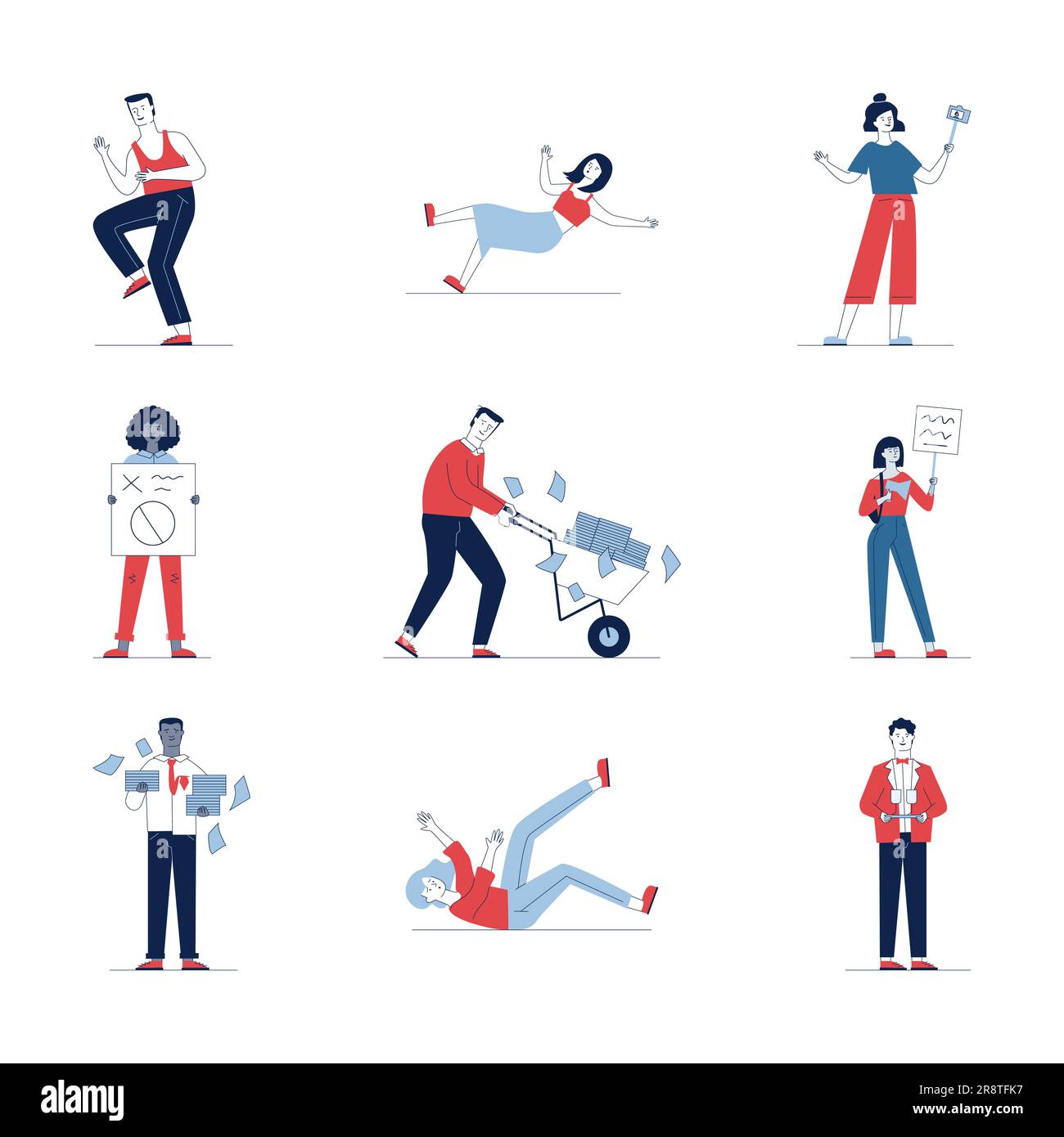 Set of different cartoon people Stock Vector Image & Art - Alamy