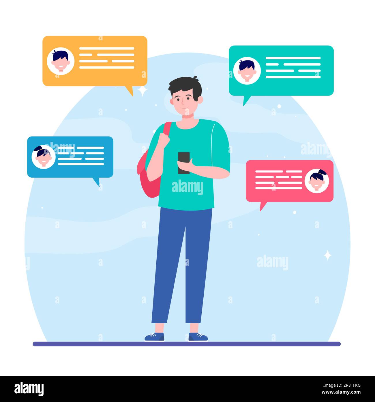 Receiving messages Cut Out Stock Images & Pictures - Alamy