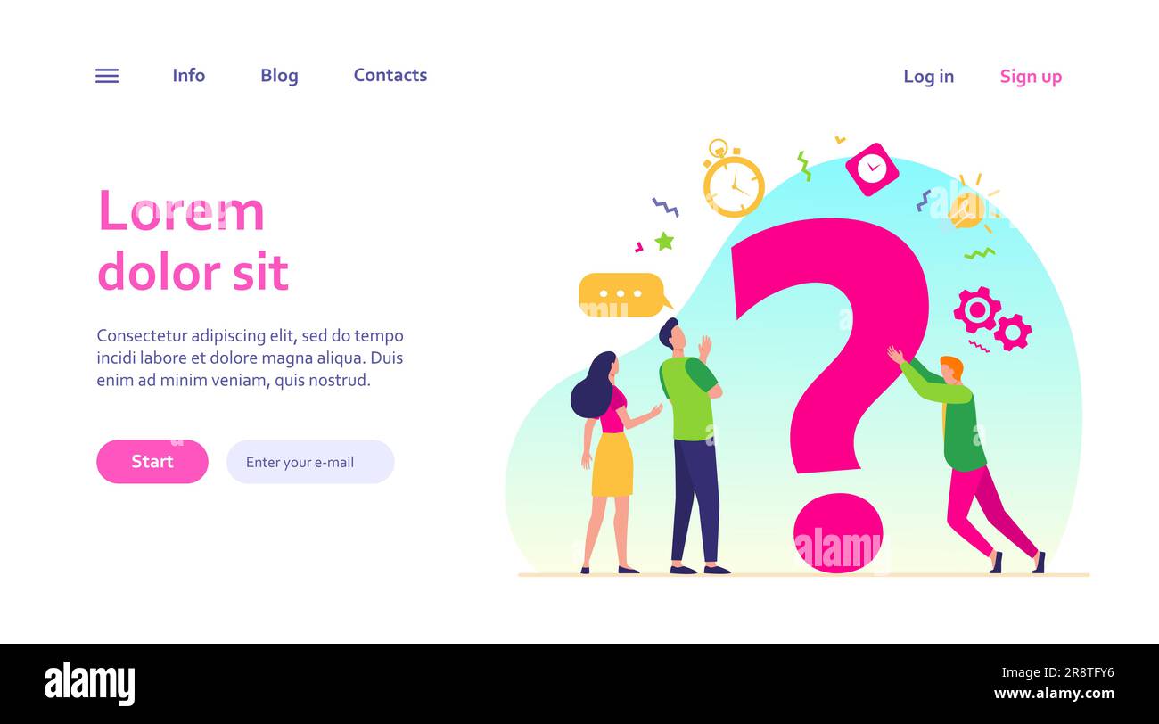 People searching solutions and asking for help Stock Vector Image & Art ...