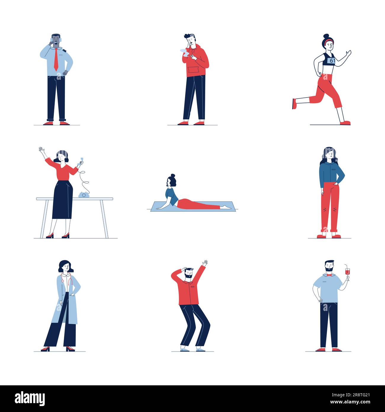 Modern set of different cartoon people Stock Vector Image & Art - Alamy