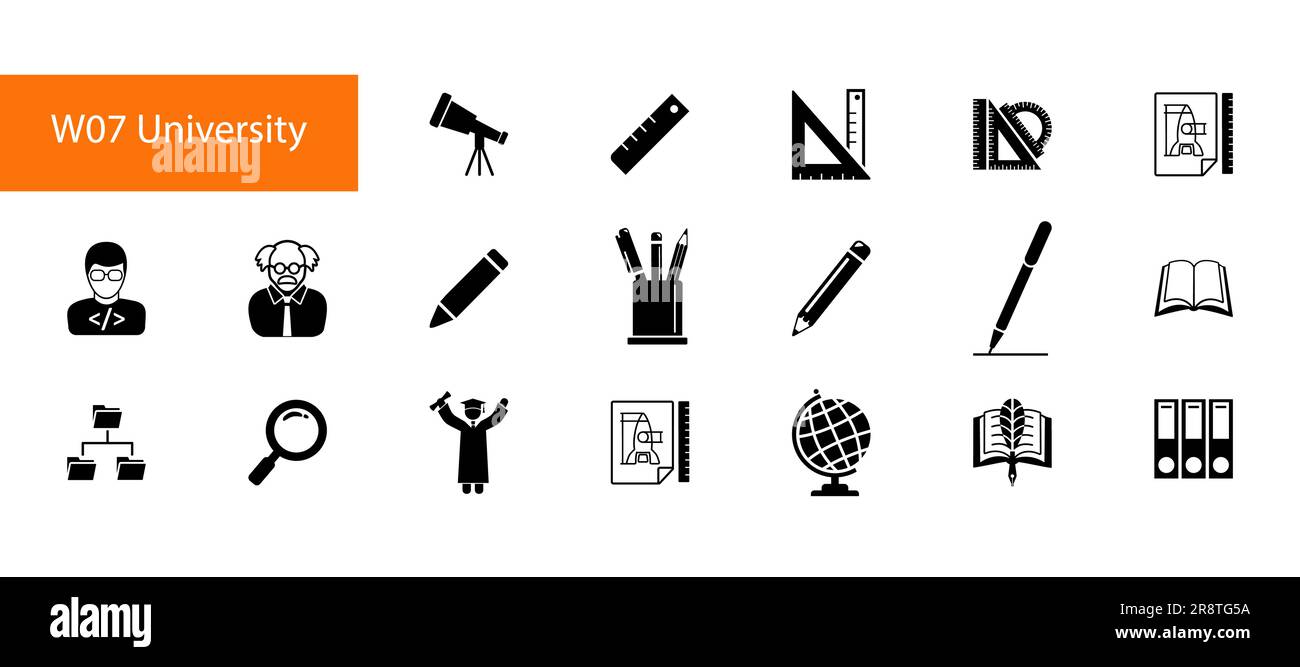 High education icon set Stock Vector Image & Art - Alamy