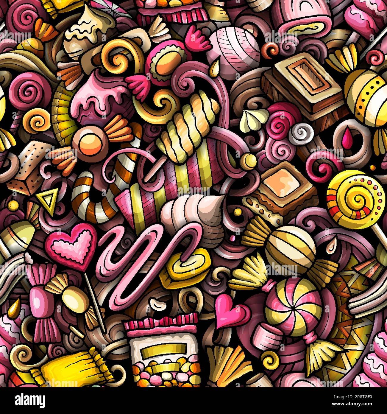 Meringue candies Stock Vector Images - Alamy