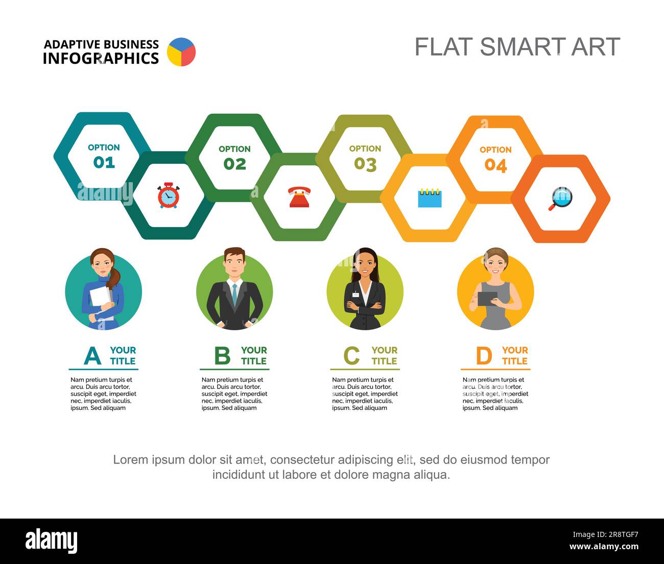 Four Options Management Slide Template Stock Vector Image & Art - Alamy
