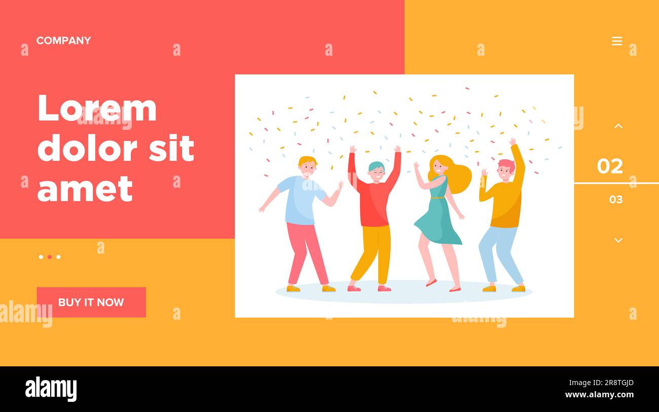 Happy people dancing at party together Stock Vector Image & Art - Alamy