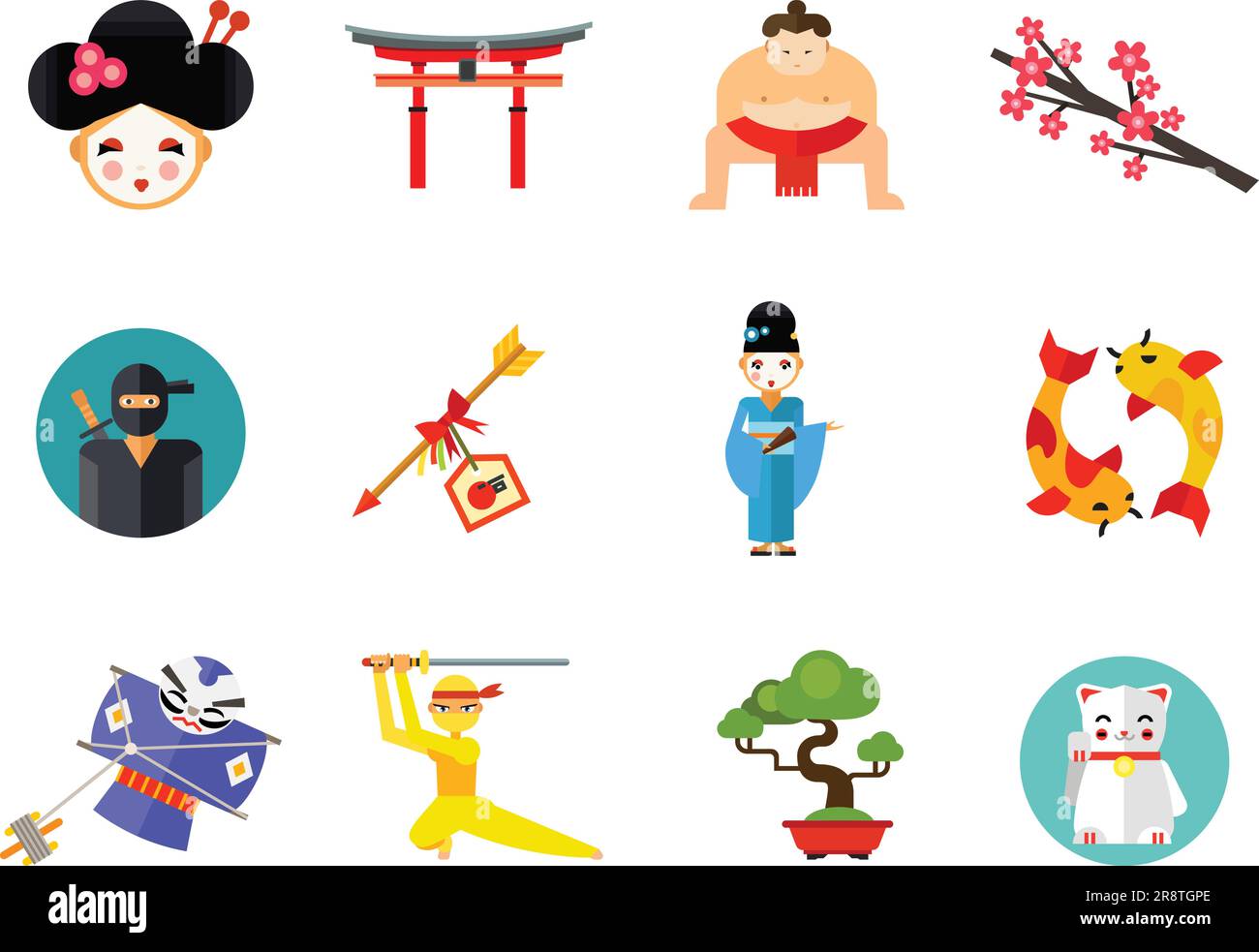 Japan Icon Set Stock Vector Image & Art - Alamy