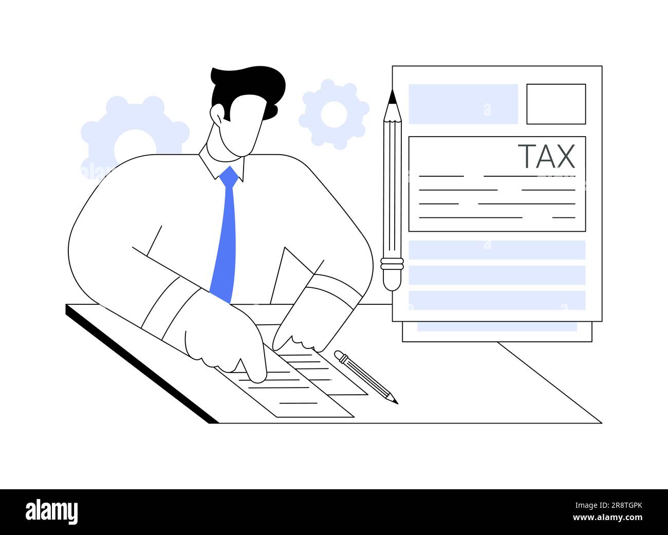 Filing tax form abstract concept vector illustration Stock Vector Image ...