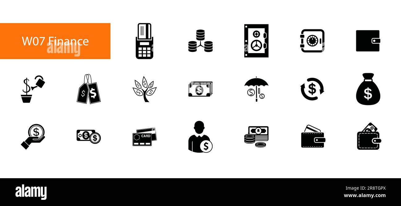 Finance and budget icon set Stock Vector Image & Art - Alamy