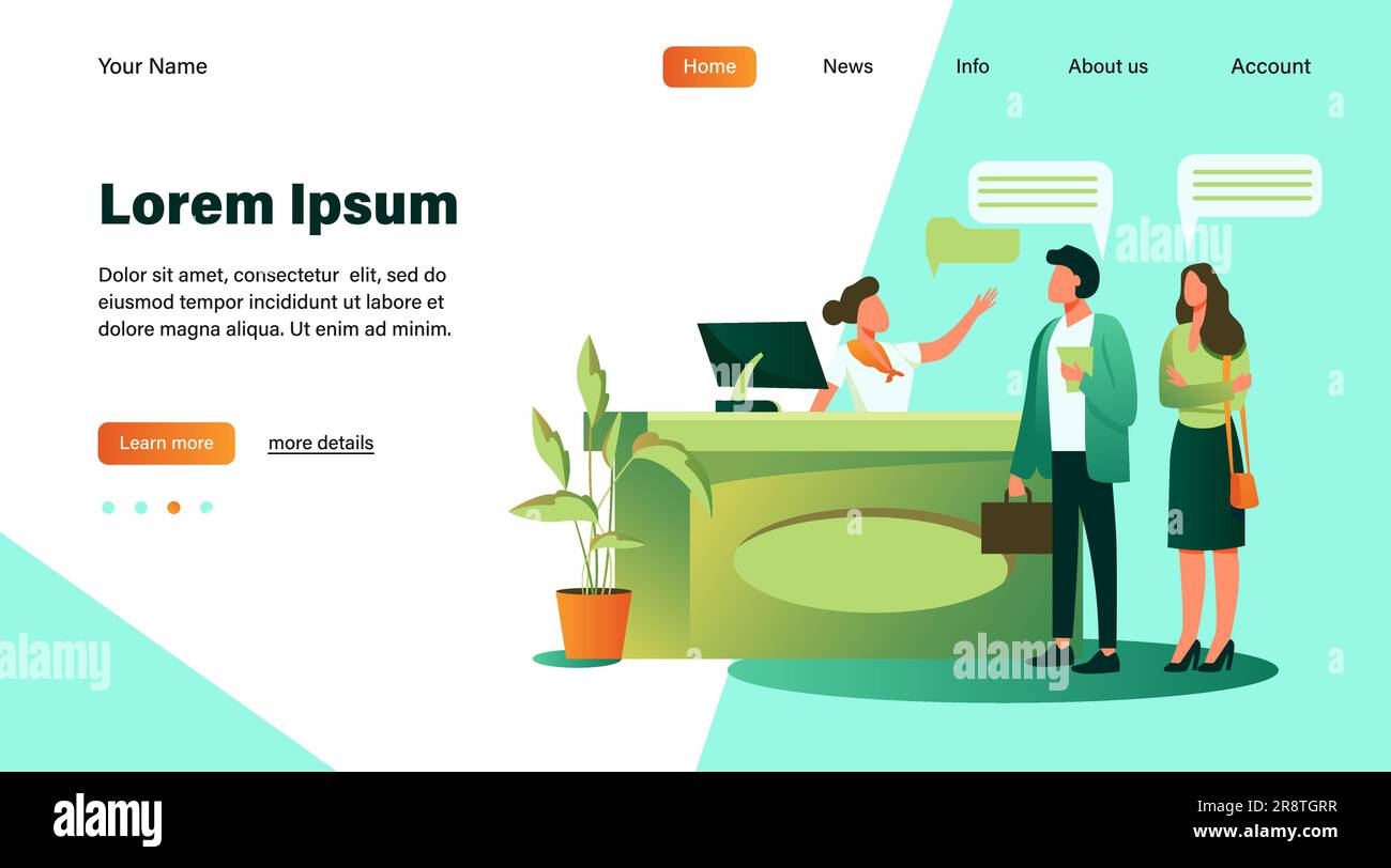 Receptionist job vector illustration Stock Vector Image & Art - Alamy