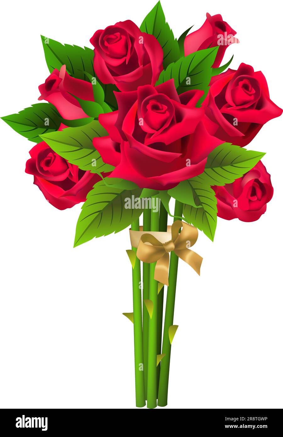 Rose bunch. Realistic vector illustration Stock Vector Image & Art - Alamy